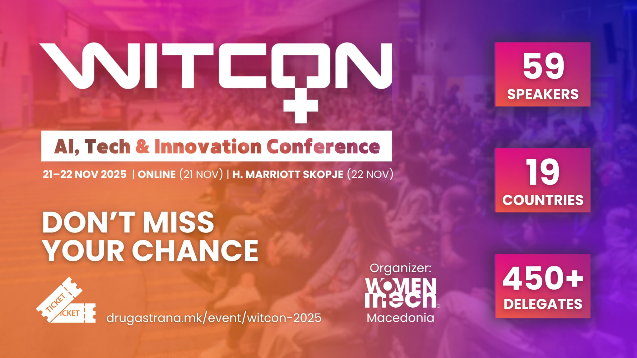 WITCON 2025: Конференција на којашто идеите се претвораат во влијание и нови можности - Конект.мк